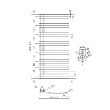 JTP Cleo Brushed Black Radiator | Sanctuary Bathrooms