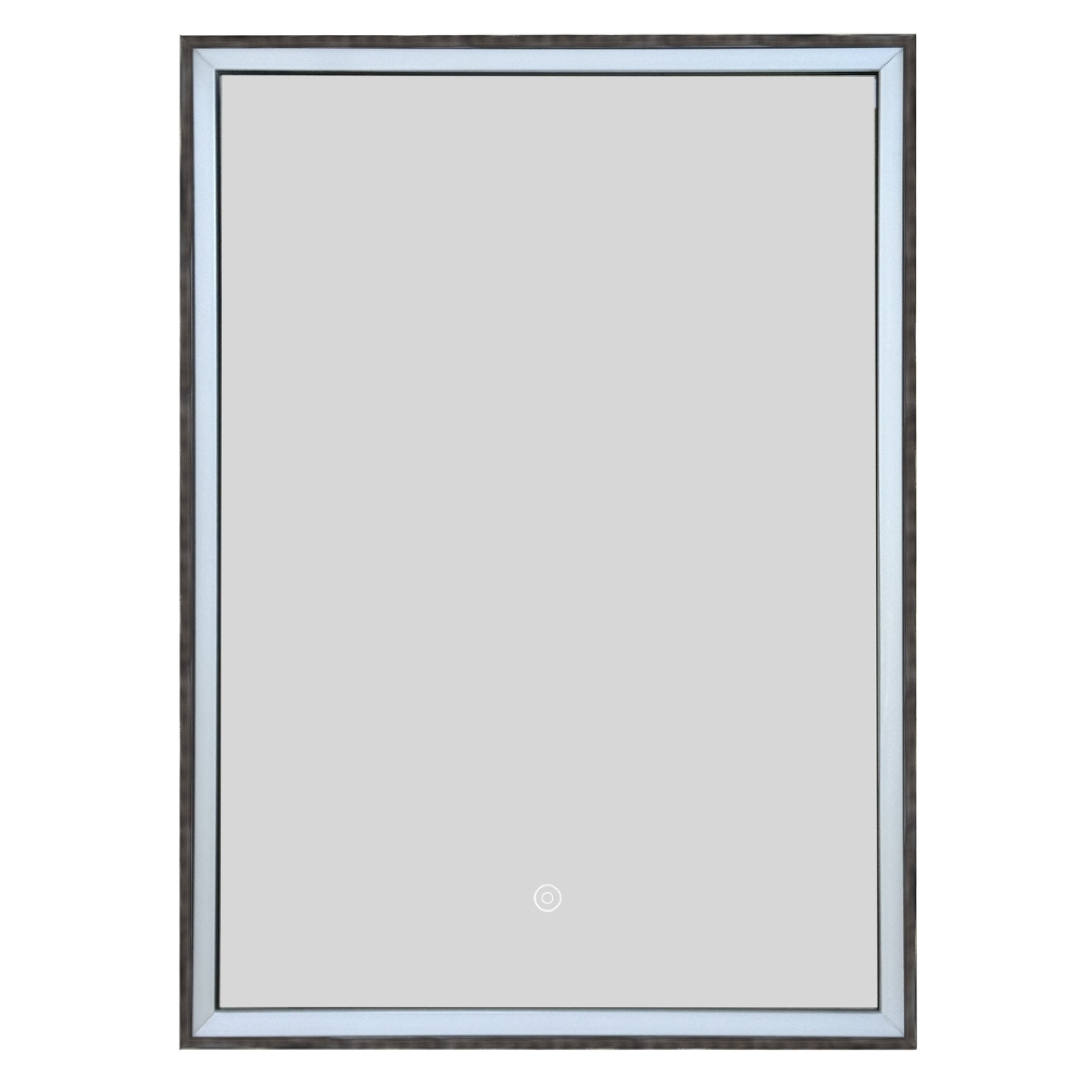 JTP Luca Brushed Black Recessed Single Mirror Cabinet
