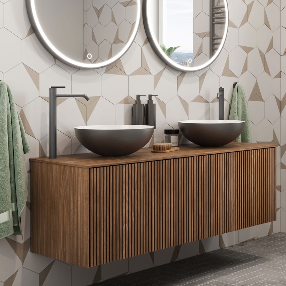 Crosswater Circus 400mm Slate Countertop Sink | Sanctuary Bathrooms