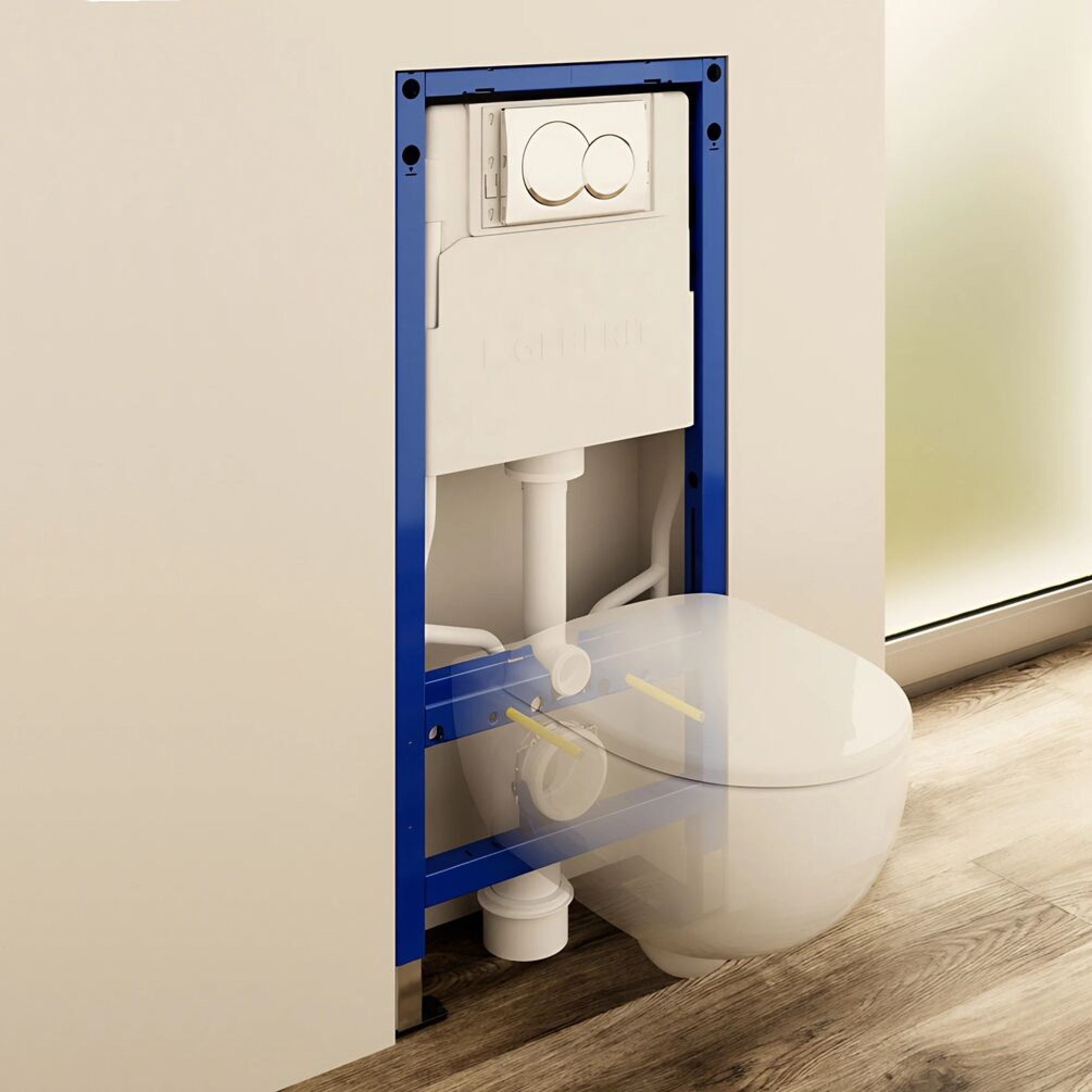 Geberit Selnova Wall-Hung Toilet & Alpha Frame Set | Sanctuary