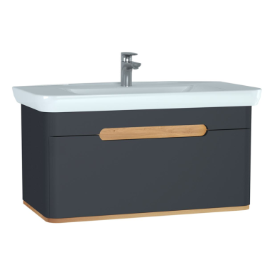 VitrA Sento Anthracite 1000 Drawer Unit | Sanctuary Bathrooms