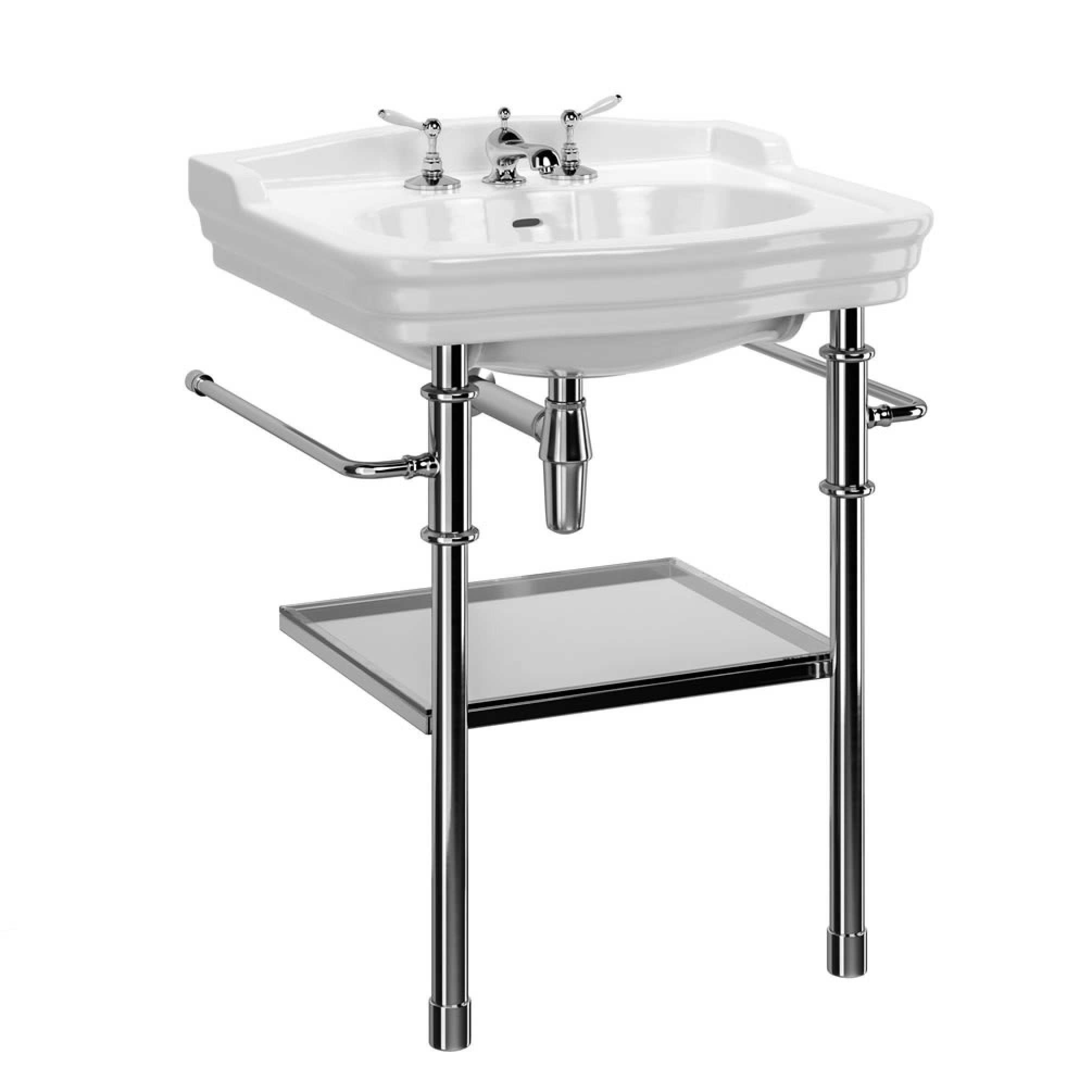 Imperial Regent 700mm Basin With Charlotte Chrome Wash Stand ...