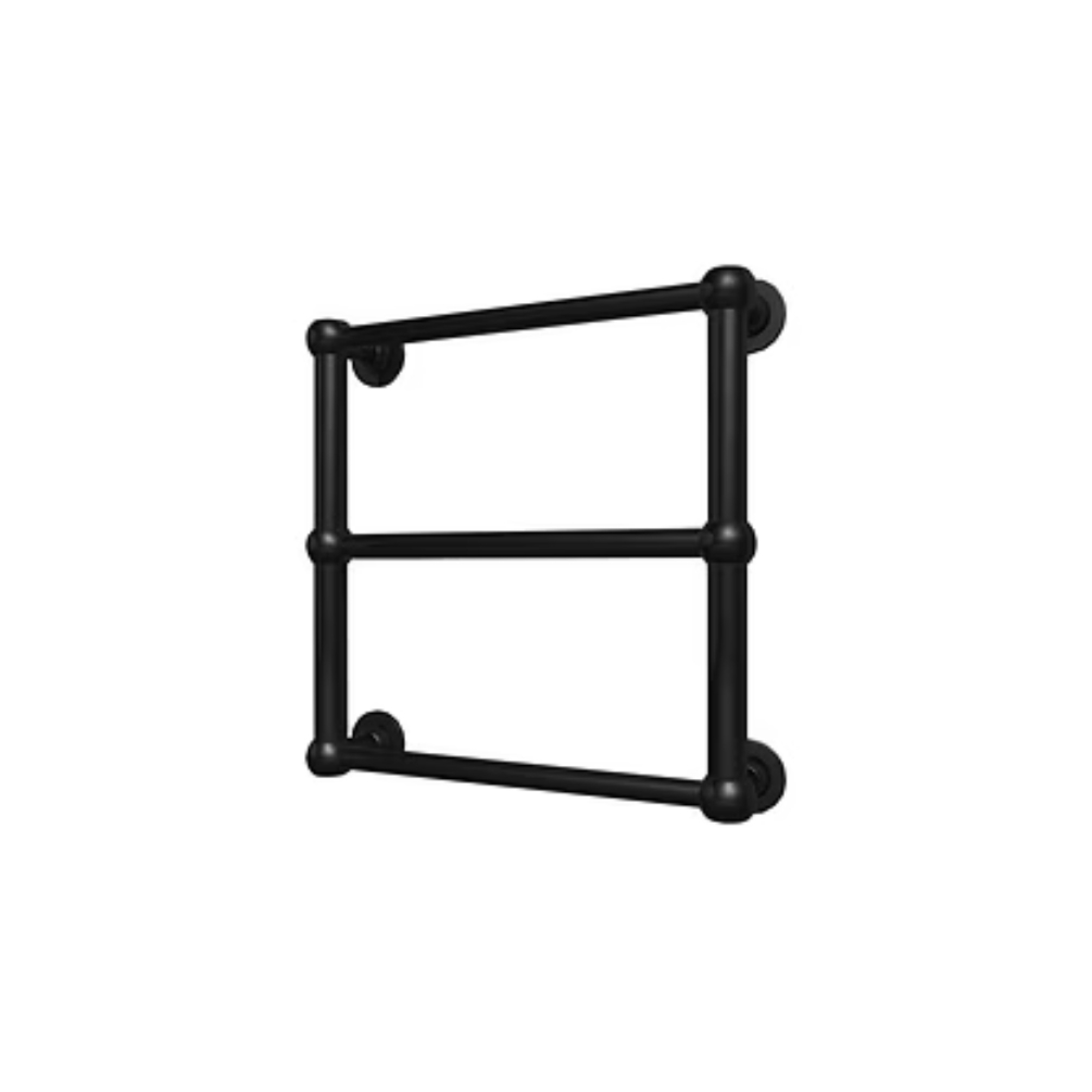 Radox Edwardian 480mm x 480mm Black Electric Towel Rail