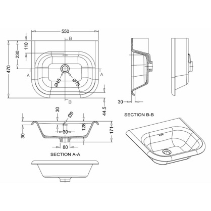Burlington Traditional Small Roll Top Basin available | Sanctuary