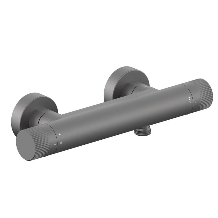 Vado Safari Leverless Fluted Pewter Exposed Thermostatic Bar Shower Valve
