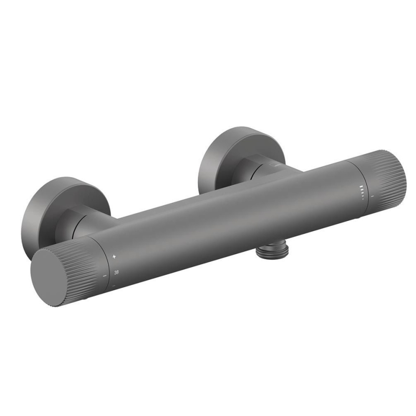 Vado Safari Leverless Fluted Pewter Exposed Thermostatic Bar Shower Valve