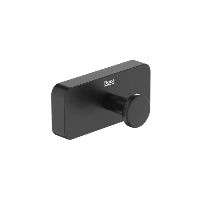 Roca Sonata Matt Black Robe Hook | Sanctuary Bathrooms