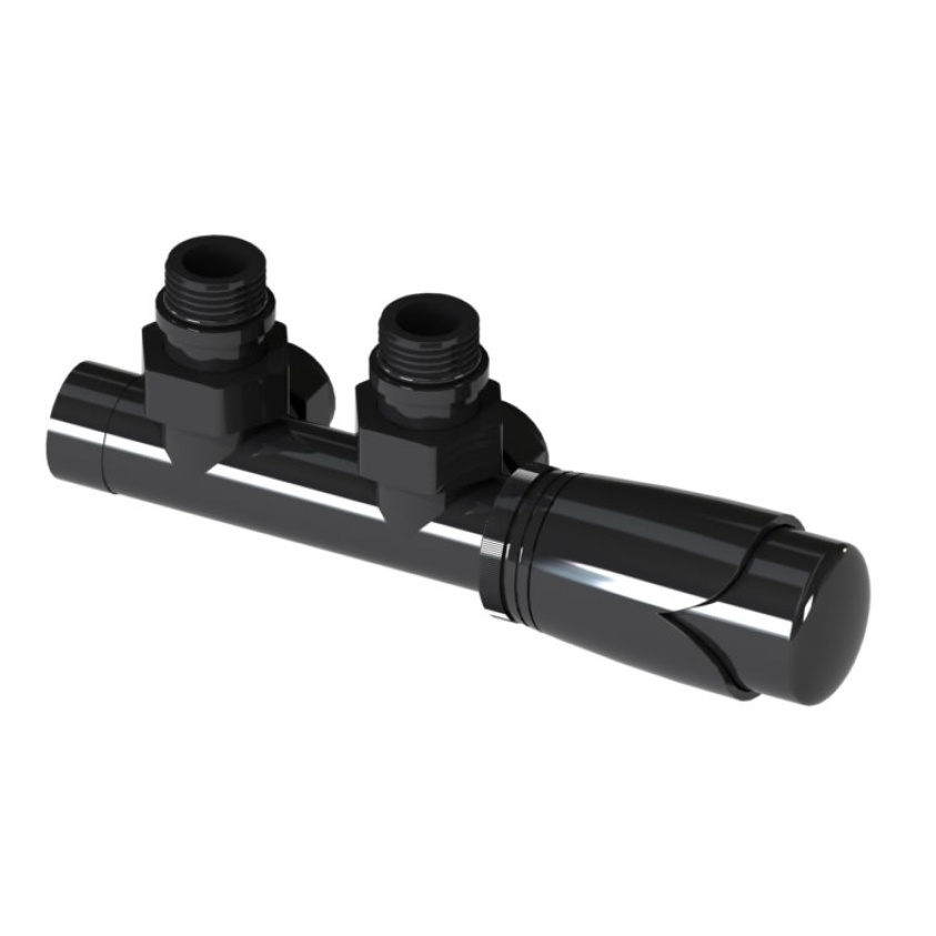 Abacus Ultima Euro50 Black Nickel Angled Radiator Valve