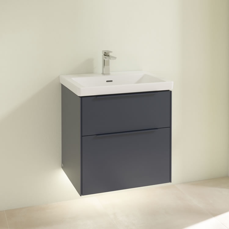 V&B Subway 3.0 Blue LED Vanity Unit & Basin | Sanctuary Bathrooms