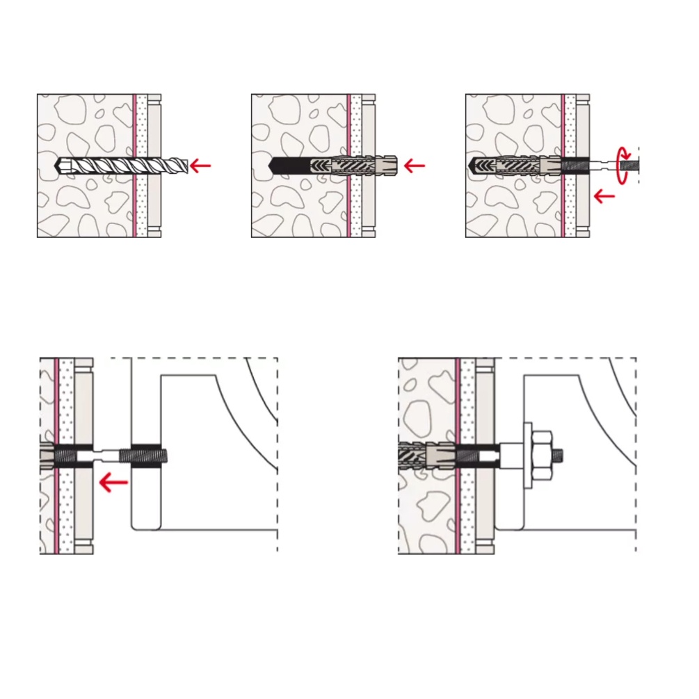 Fischer Universal Basin Fixing Bolts | Sanctuary Bathrooms