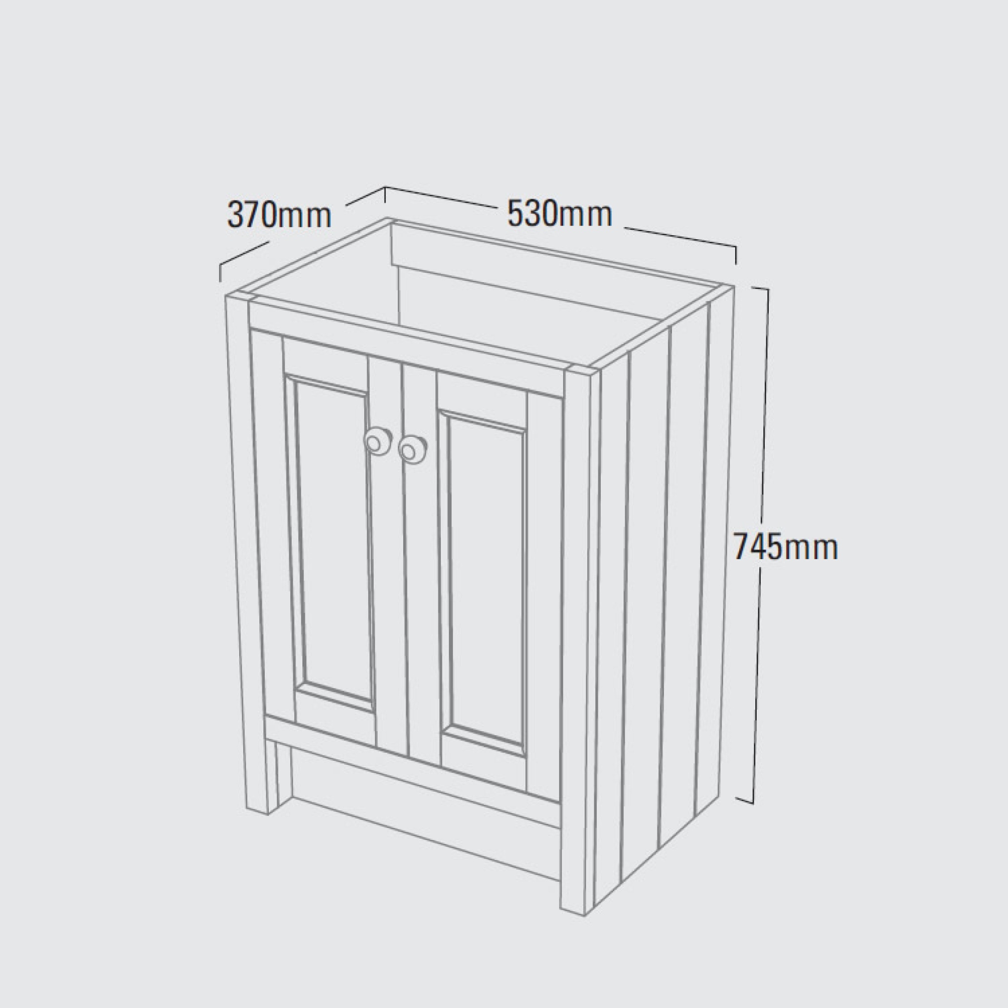 Roper Rhodes Hampton 550 Mocha Basin Vanity Unit | Sanctuary Bathrooms