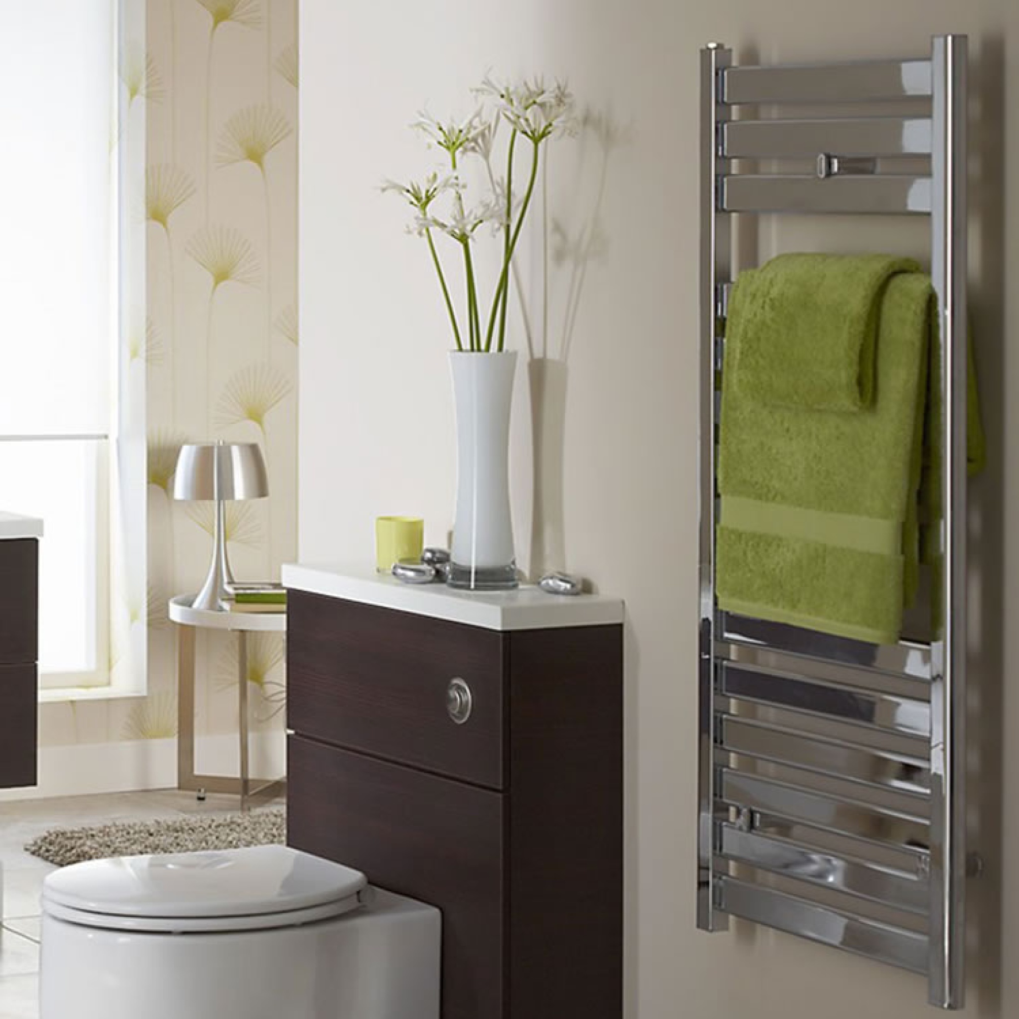 Lazzarini Capri Chrome Towel Radiator | Sanctuary Bathrooms
