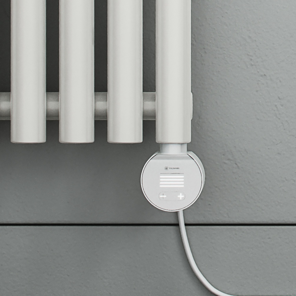 Terma Matt White Clamshell VEO Heating Element | Sanctuary Bathrooms