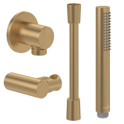 Villeroy & Boch Gold Round Complete Shower Set | Sanctuary Bathrooms