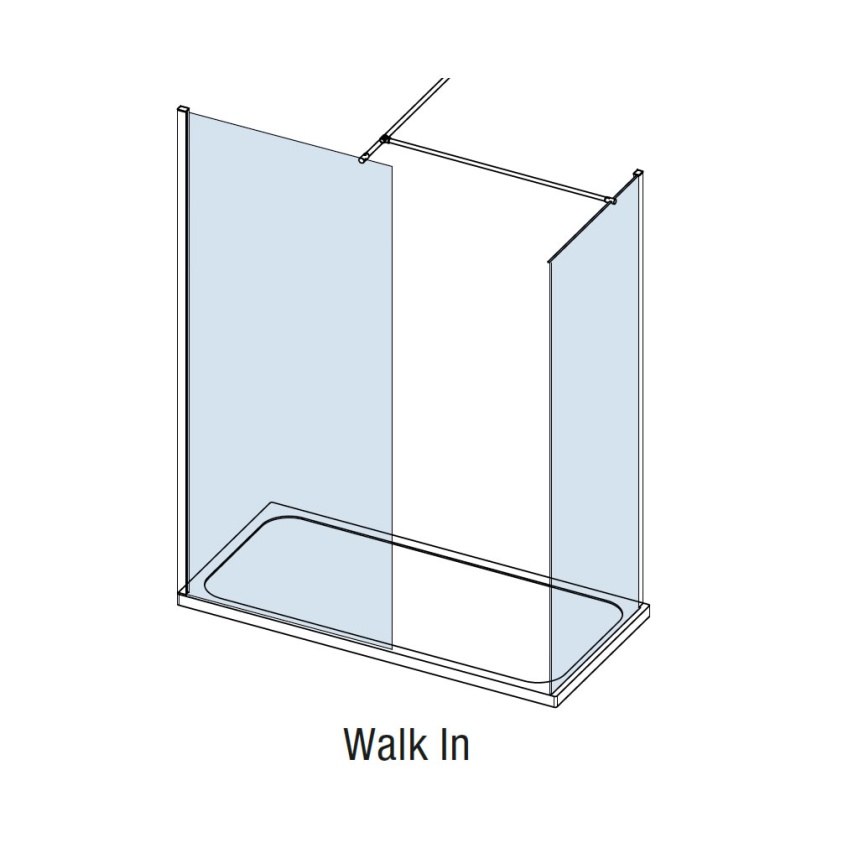 Merlyn Matt Black 1100mm Wetroom Screen | Sanctuary Bathrooms