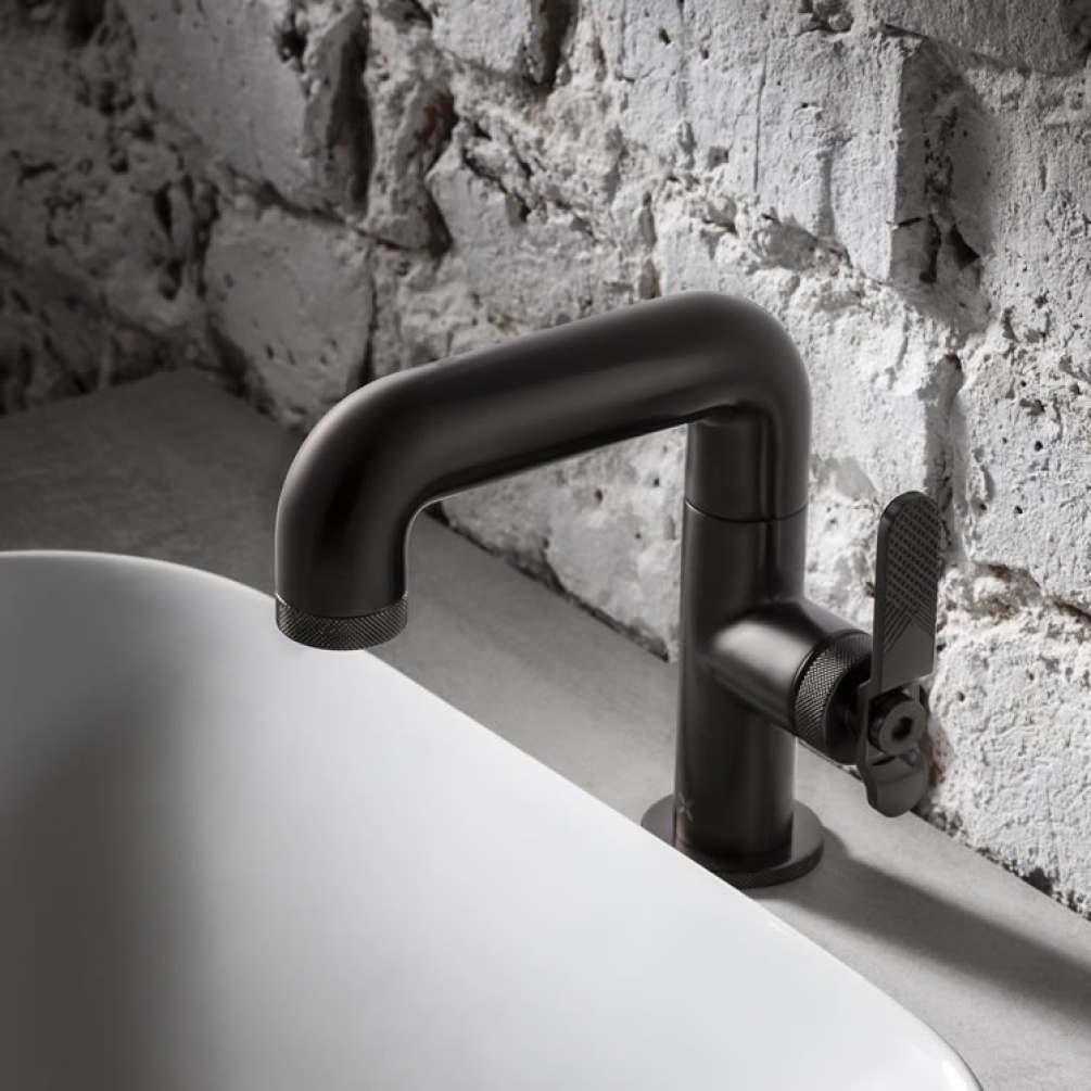 Crosswater Union Brushed Black Chrome Mono Basin Mixer | Sanctuary ...