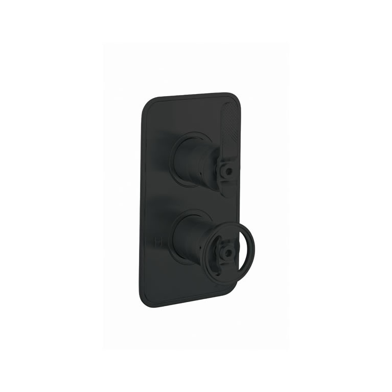 Crosswater UNION Matt Black Dual Valve | Sanctuary Bathrooms