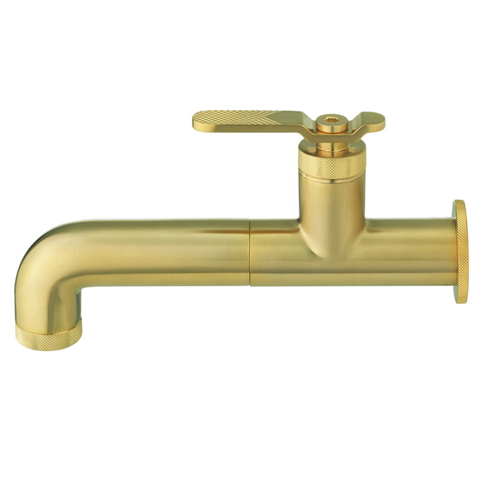 Crosswater Union Brushed Brass Wall Mounted 1 Tap Hole Basin Mixer ...