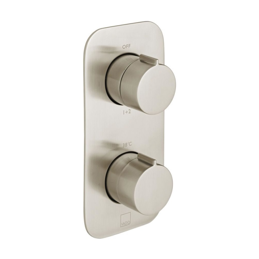 Vado Individual Nickel Dual Outlet Shower Set | Sanctuary Bathrooms