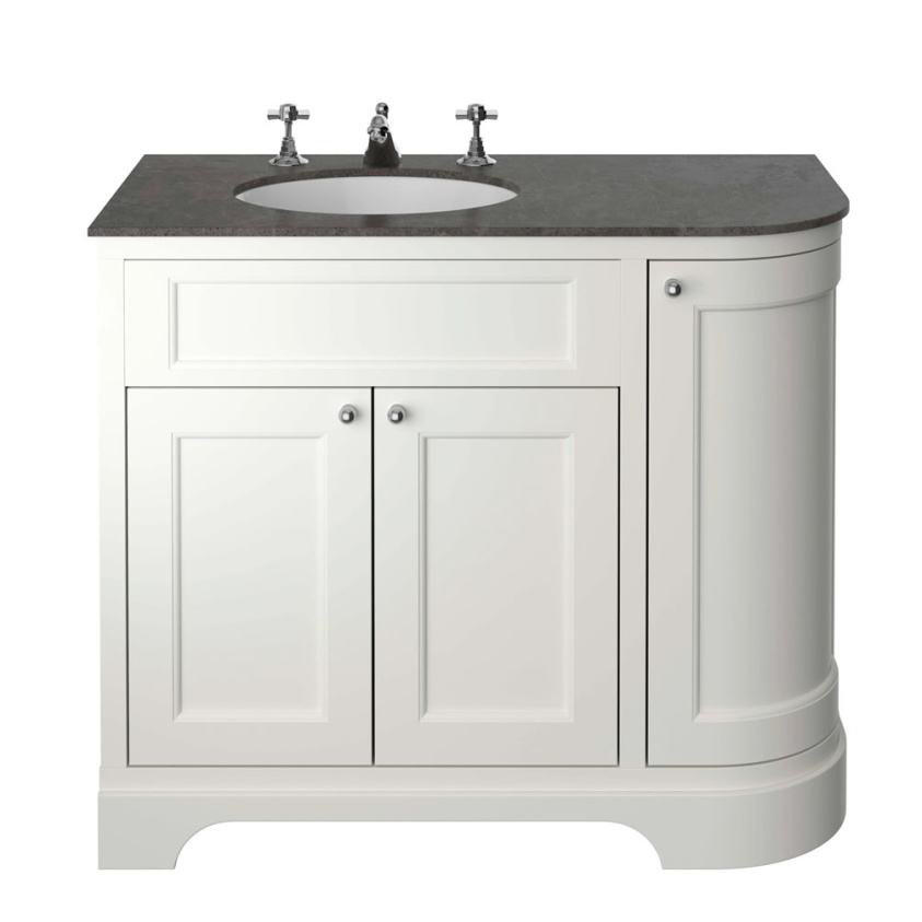 Heritage Wilton 1000mm Chantilly Left Hand Corner Vanity Unit & Worktop