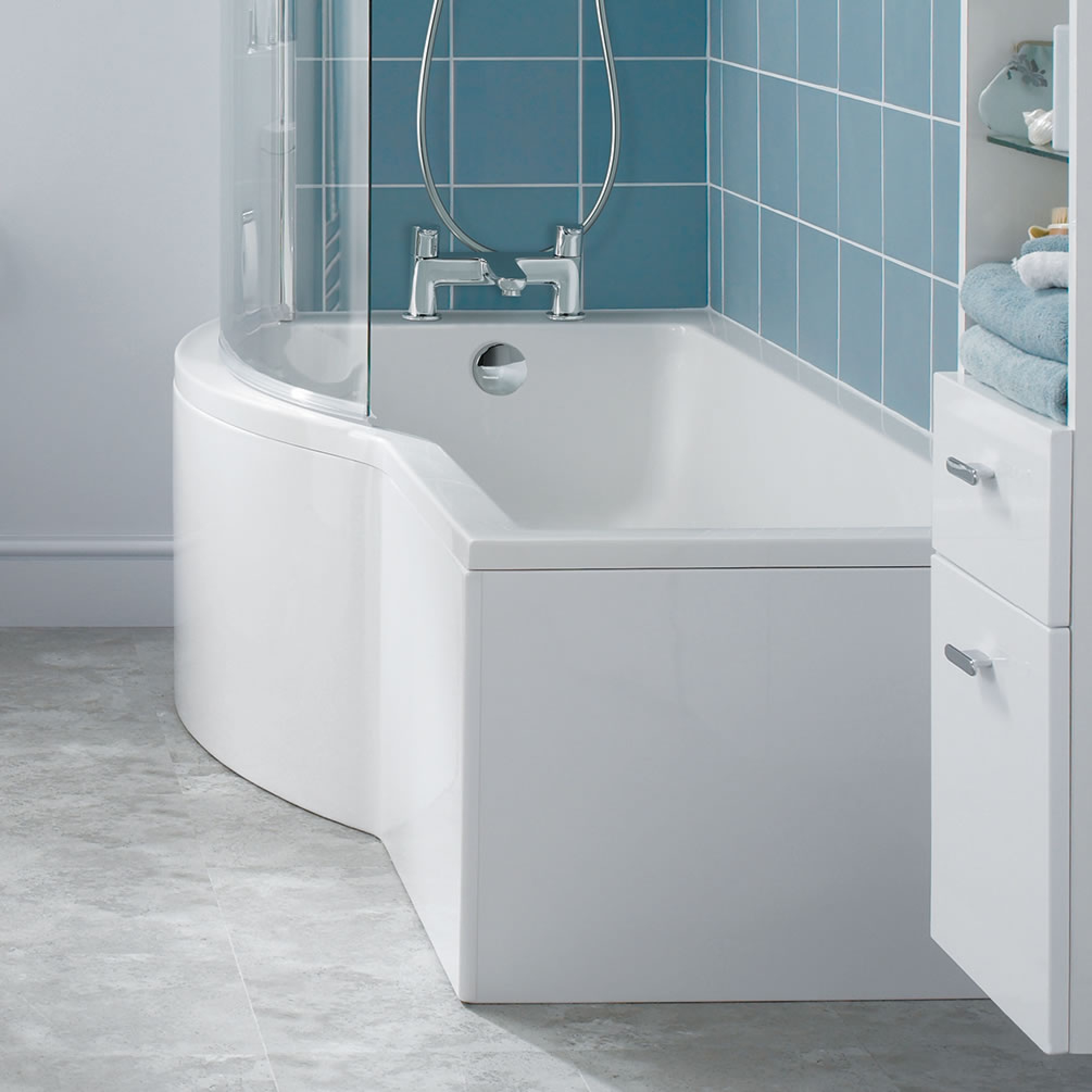 Ideal Standard Concept 1700x900 LH Shower Bath | Sanctuary Bathrooms