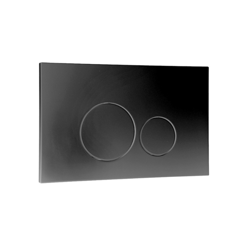 Abacus Iso 2 Black Flush Plate | Sanctuary Bathrooms