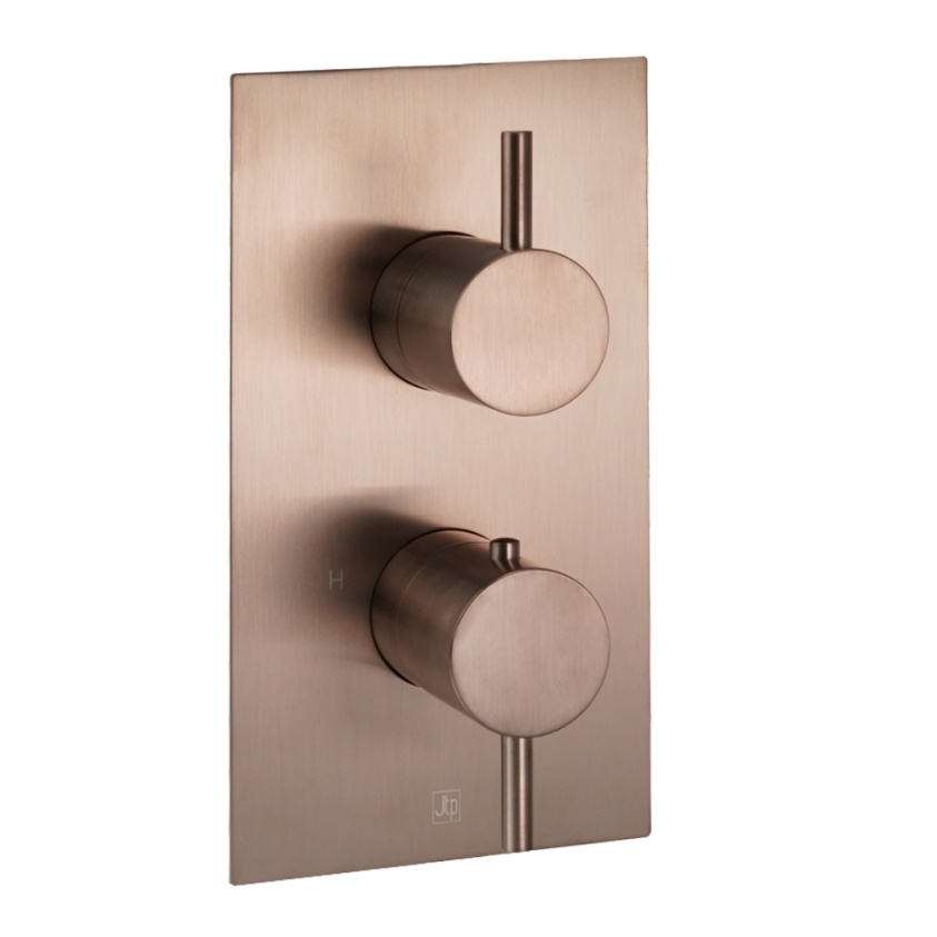 JTP Vos Brushed Bronze 2 Outlet 2 Handle Shower Pack | Sanctuary