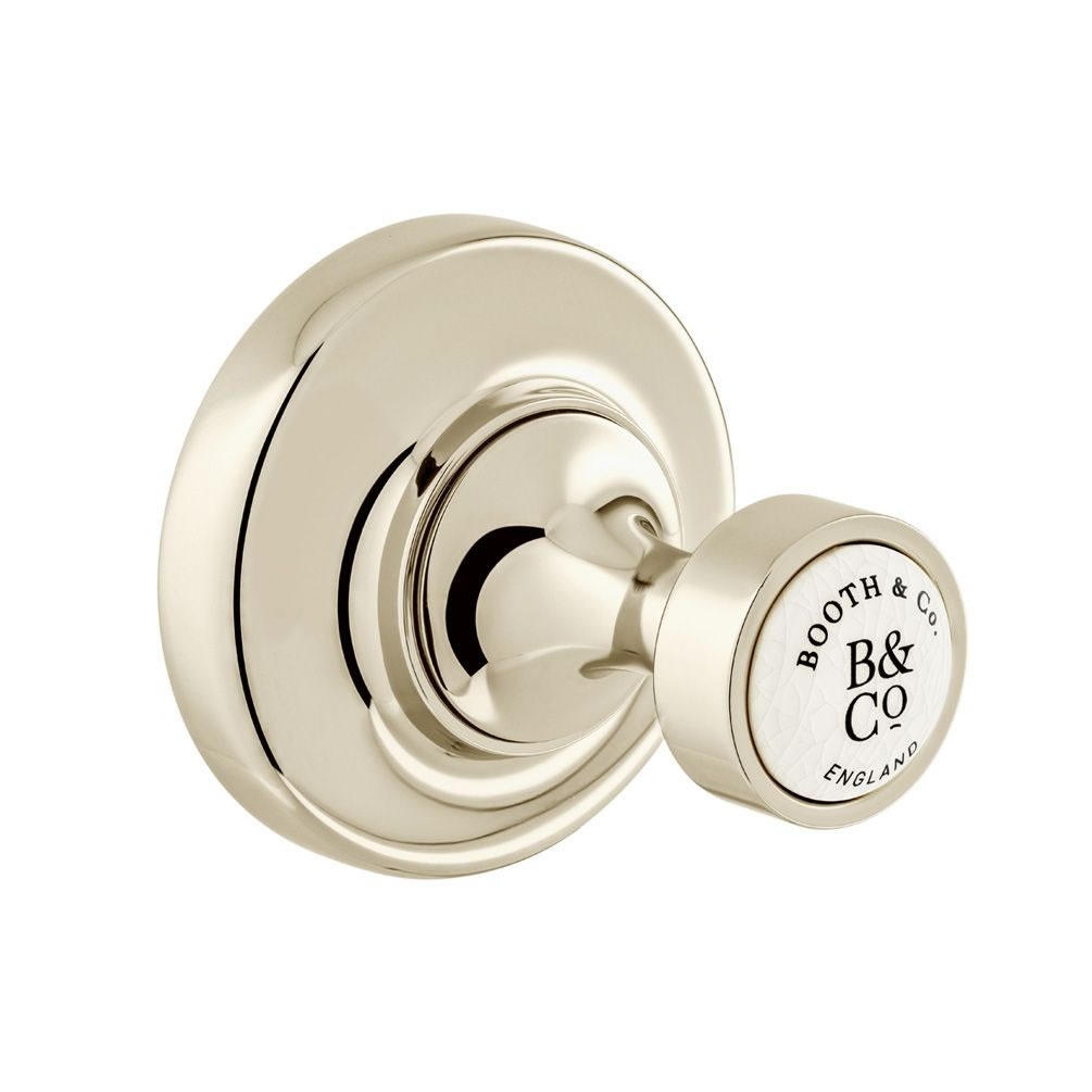 Booth & Co. Axbridge Nickel Robe Hook | Sanctuary Bathrooms
