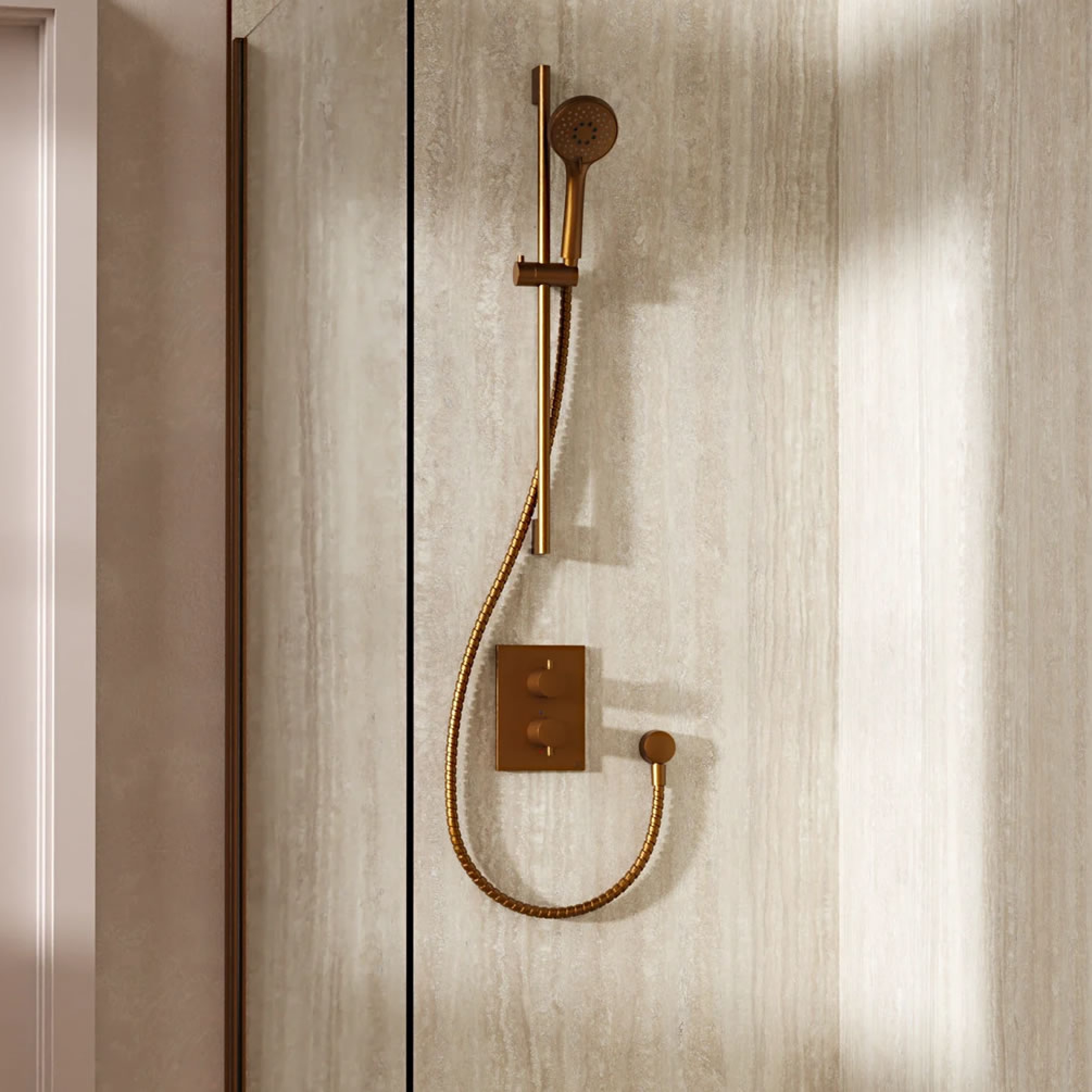 Crosswater Crossbox Bronze Slide Rail Shower Set | Sanctuary