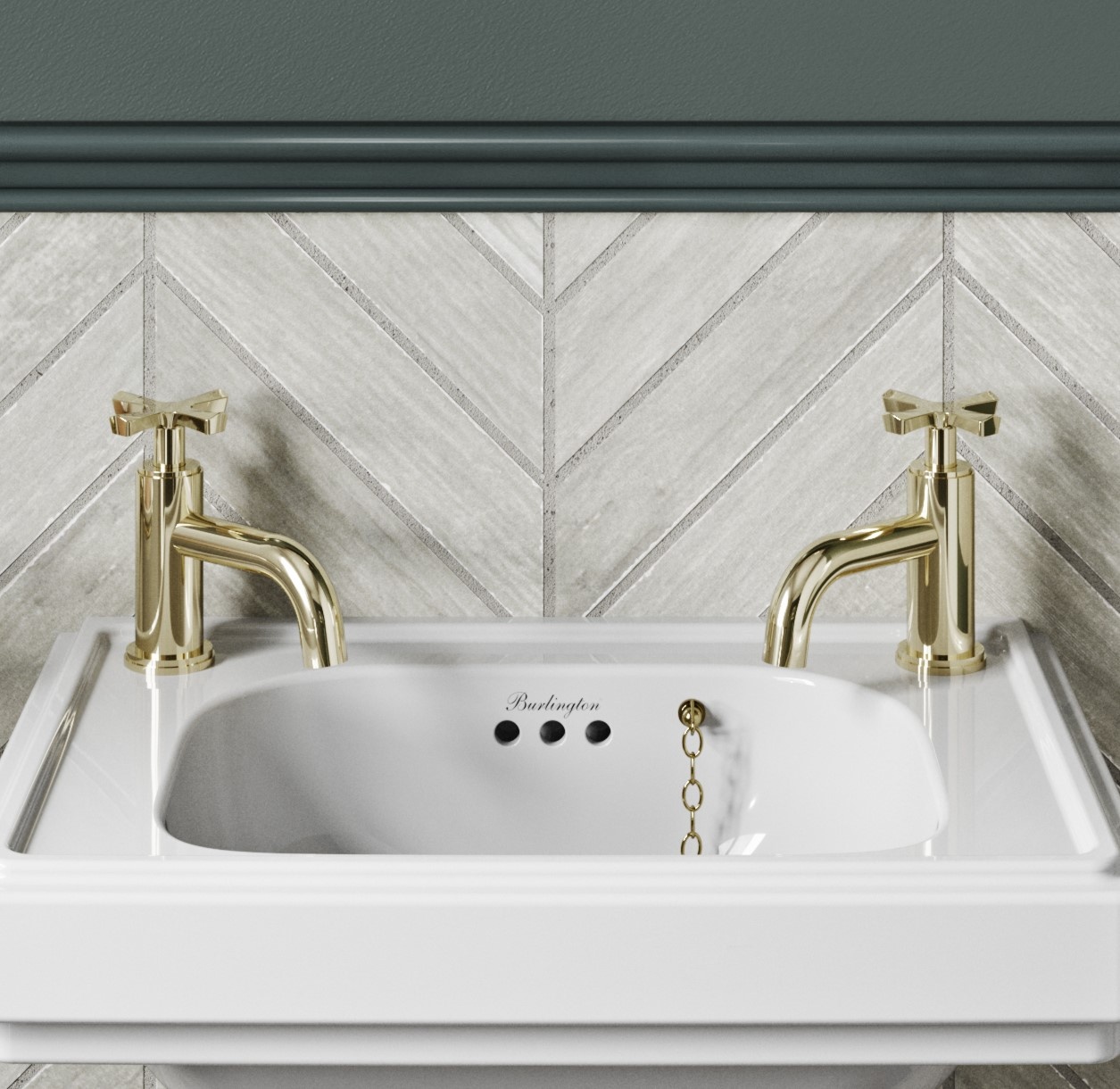 Burlington Riviera Basin Pillar Taps | Sanctuary Bathrooms