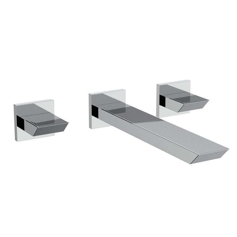 Crosswater Limit Chrome Wall Mounted Basin 3 Hole Set - LI130WNC ...