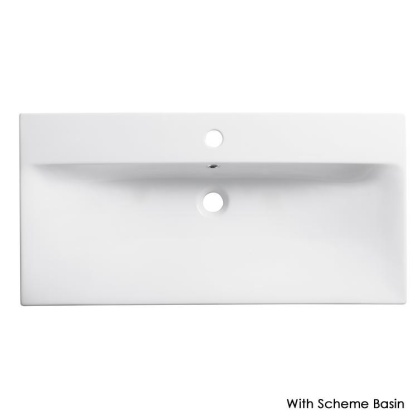 Roper Rhodes Frame 800mm Derwent Blue Wall Mounted Vanity Unit & Basin ...