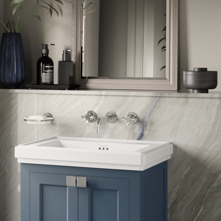 Burlington Riviera Wall Mounted Basin Mixer | Sanctuary Bathrooms