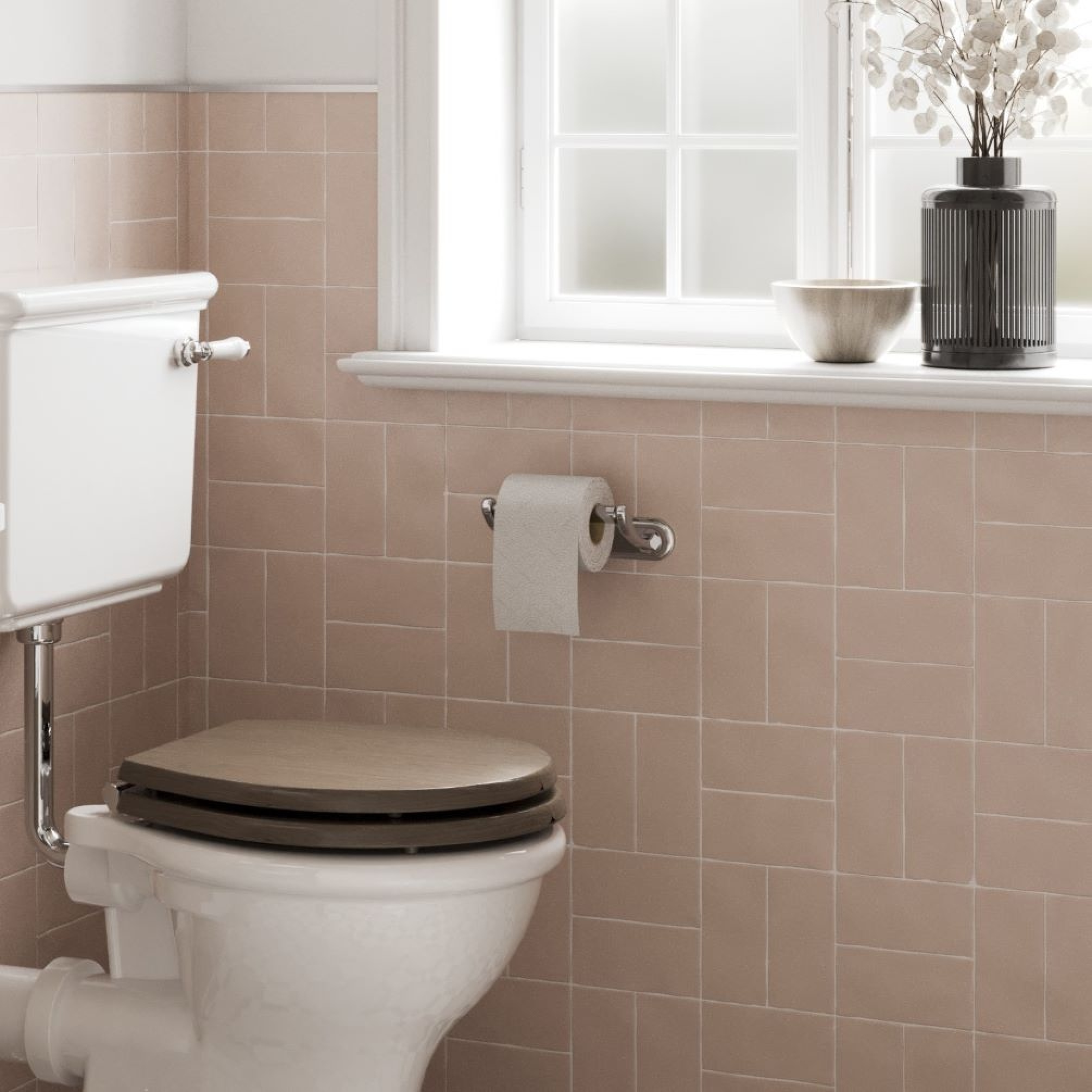 Burlington Guild Chrome Wall Hung Toilet Roll Holder | Sanctuary