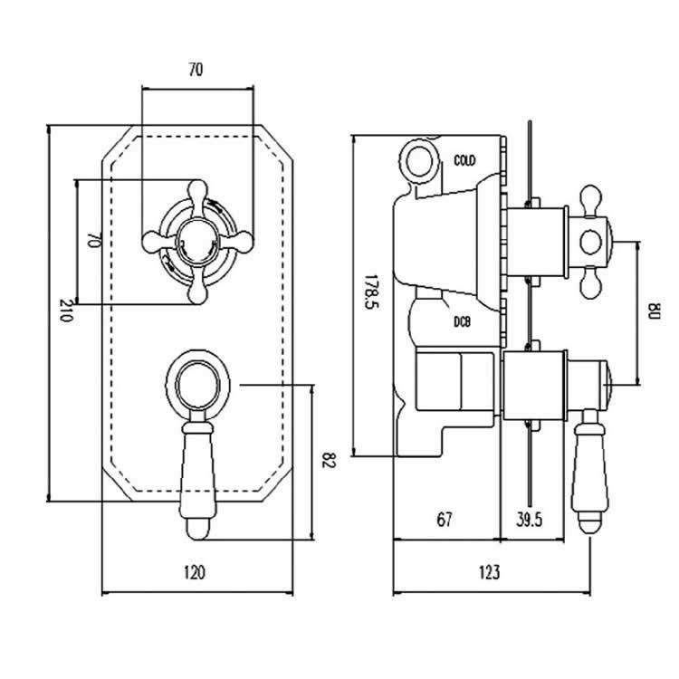BC Designs Victrion 1 Way Concealed Shower Valve | Sanctuary Bathrooms
