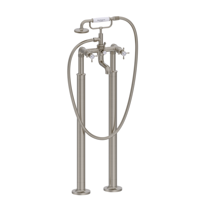 Burlington Guild Floor standing Nickel Bath Shower Mixer