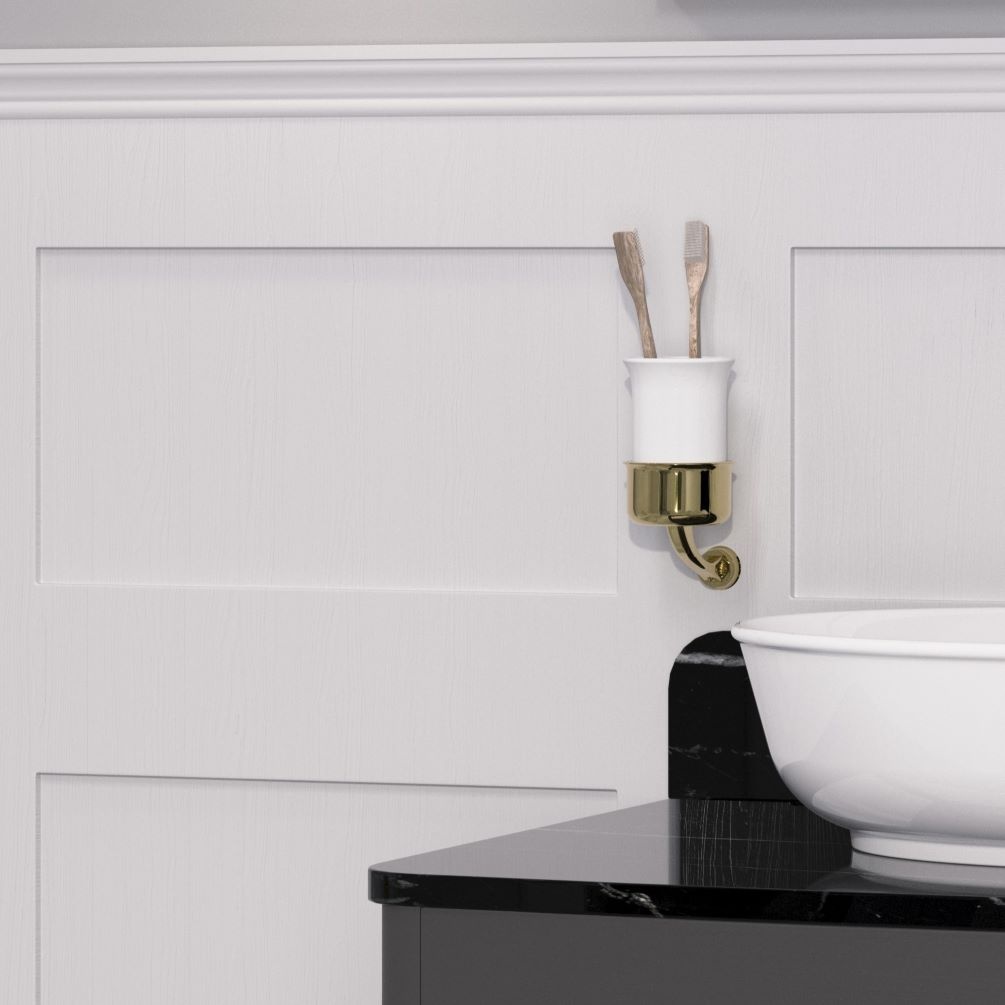Burlington Guild Gold Tumbler Holder | Sanctuary Bathrooms