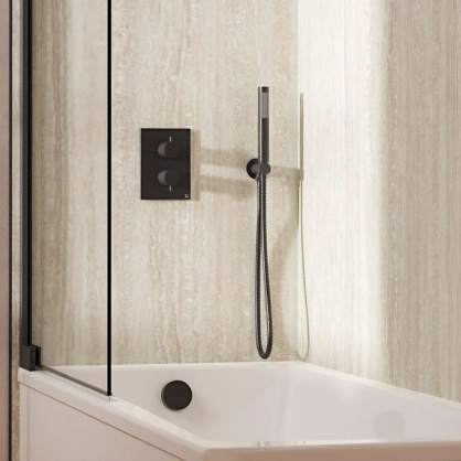 Crosswater Crossbox Slate Bath Filler Set | Sanctuary