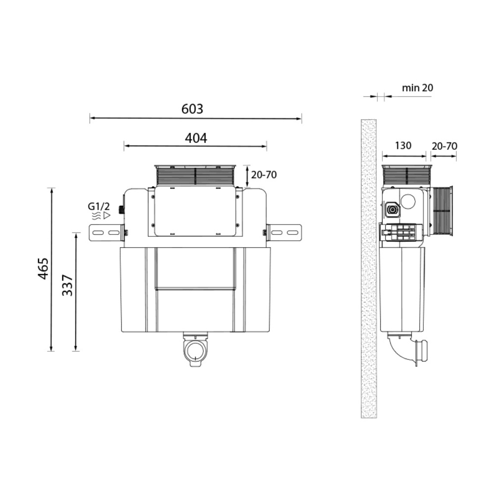 Crosswater Kai Back-to-Wall WC & Standard Cistern | Sanctuary