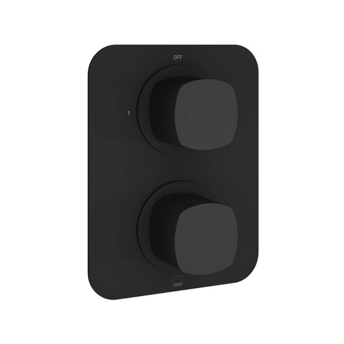 Vado Cameo Matt Black 2 Control Thermostatic Shower Valve - Single ...