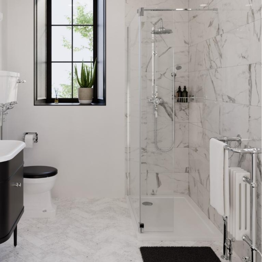 Burlington Chrome Walk In Shower Enclosure | Sanctuary