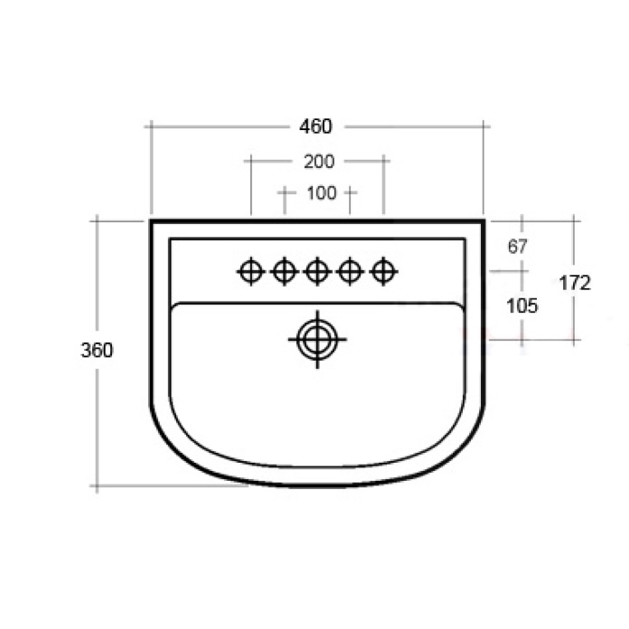 RAK Compact Basin & Semi Pedestal | Sanctuary Bathrooms