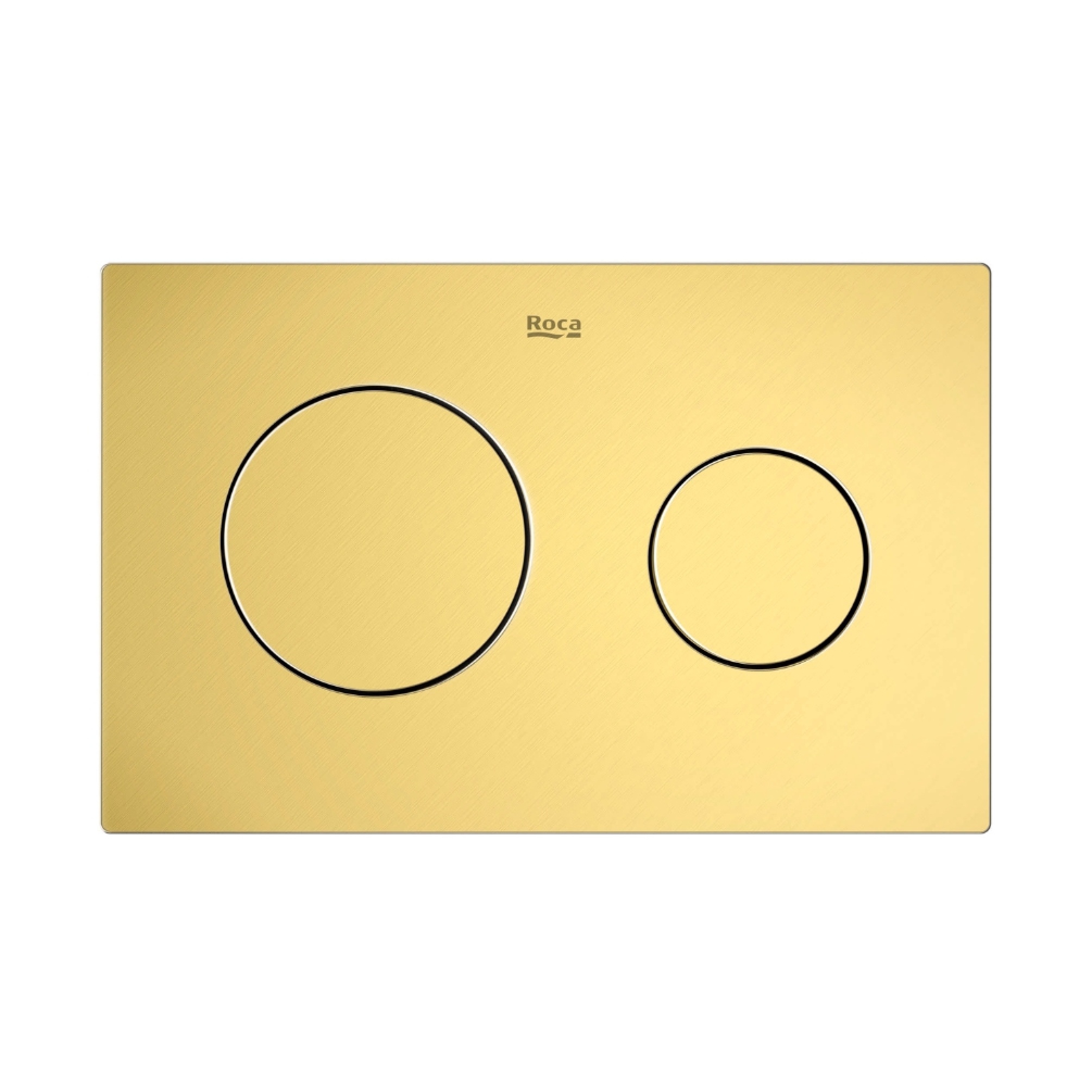 Roca Duplo One PL10 Brushed Brass Dual Flush Plate