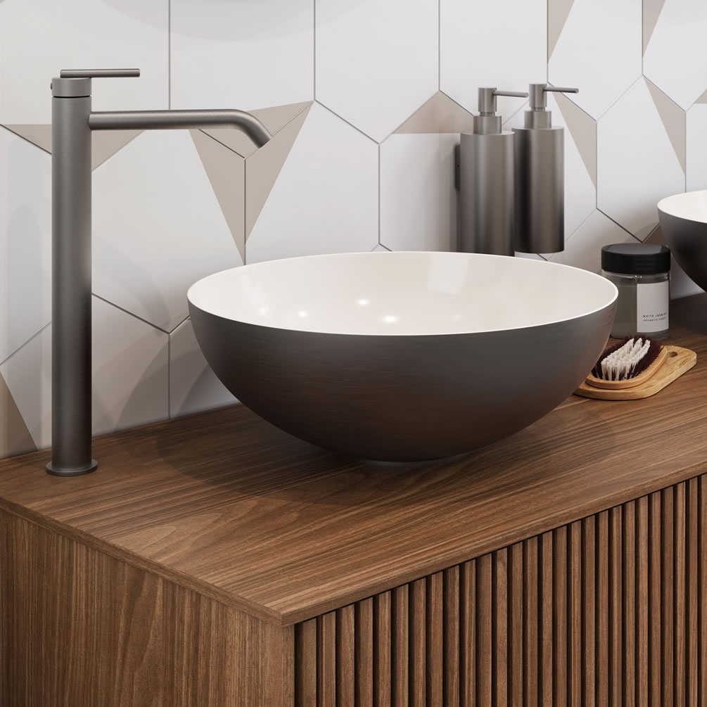 Crosswater Circus 400mm Slate Countertop Sink | Sanctuary Bathrooms