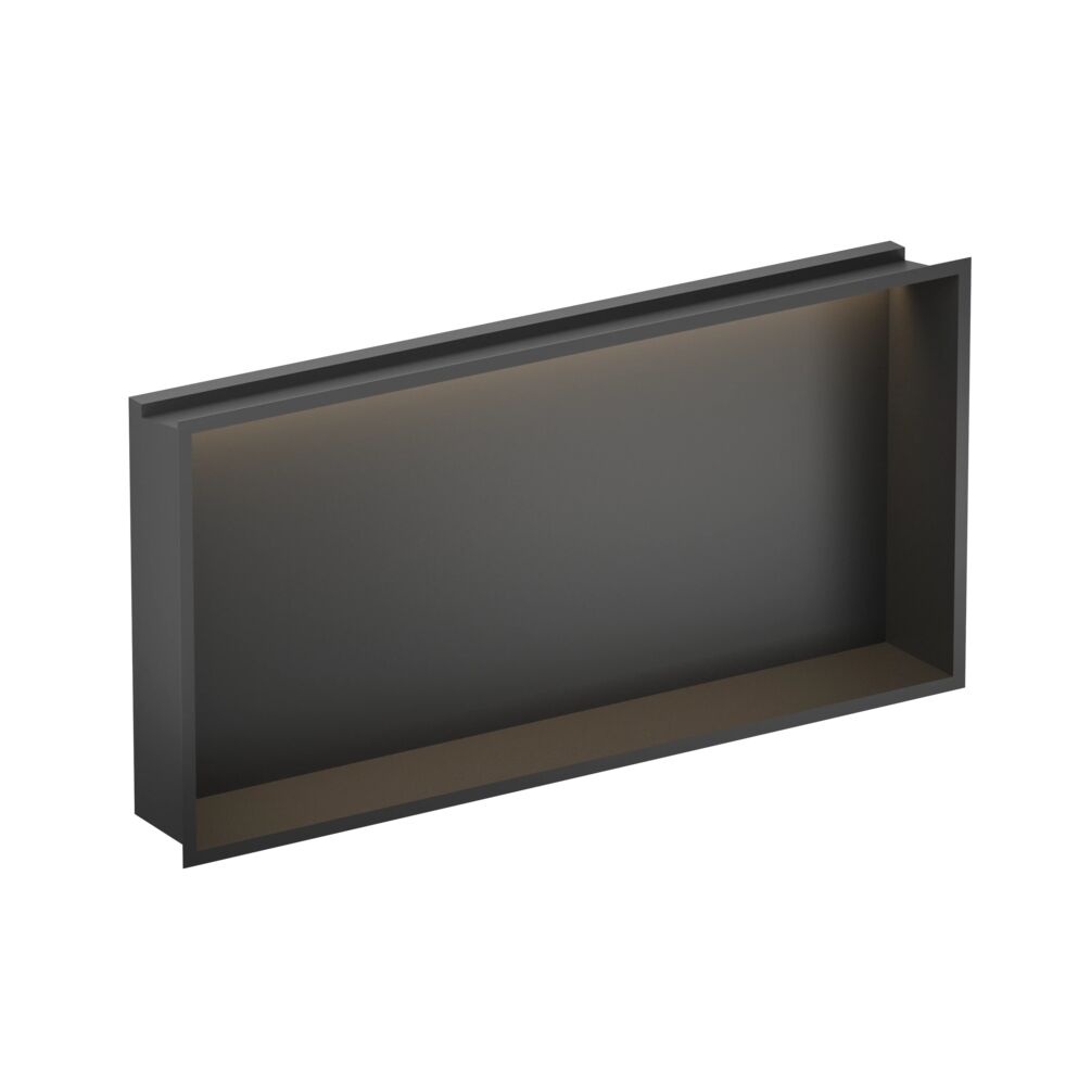 Crosswater Black 610 Shallow LED Shower Niche | Sanctuary