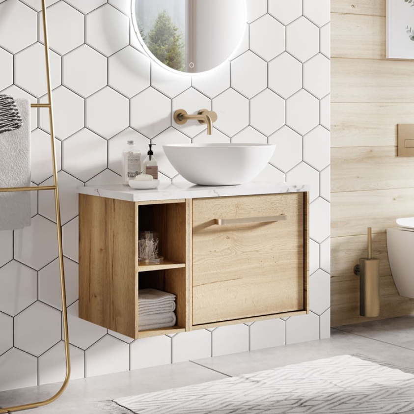 Crosswater Infinity 700 Windsor Oak Vanity Unit | Sanctuary Bathrooms