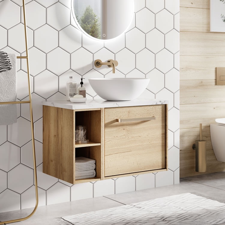 Crosswater Infinity 700 Windsor Oak Vanity Unit | Sanctuary Bathrooms