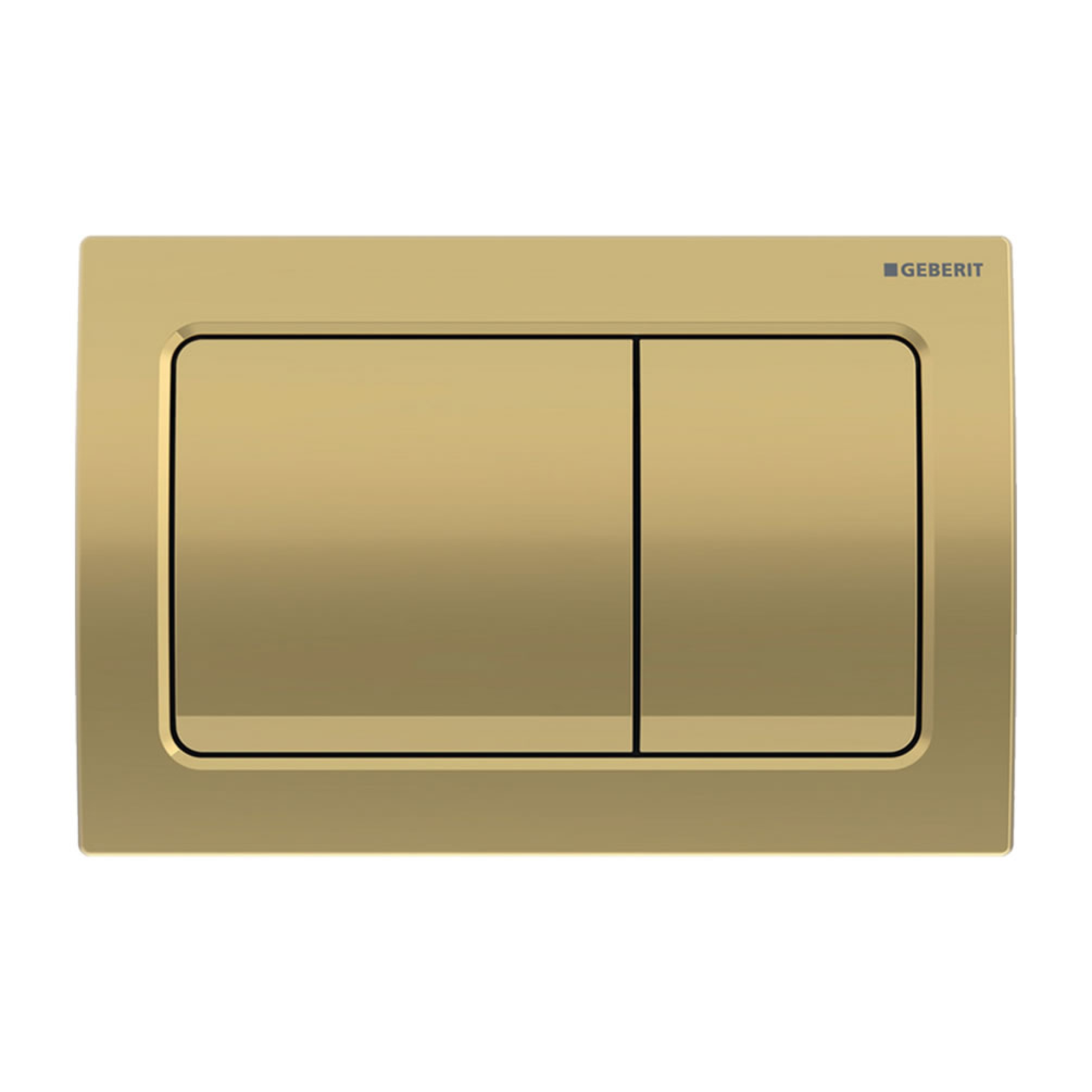Geberit Alpha01 Square Matt Brass Dual Flush Plate | Sanctuary