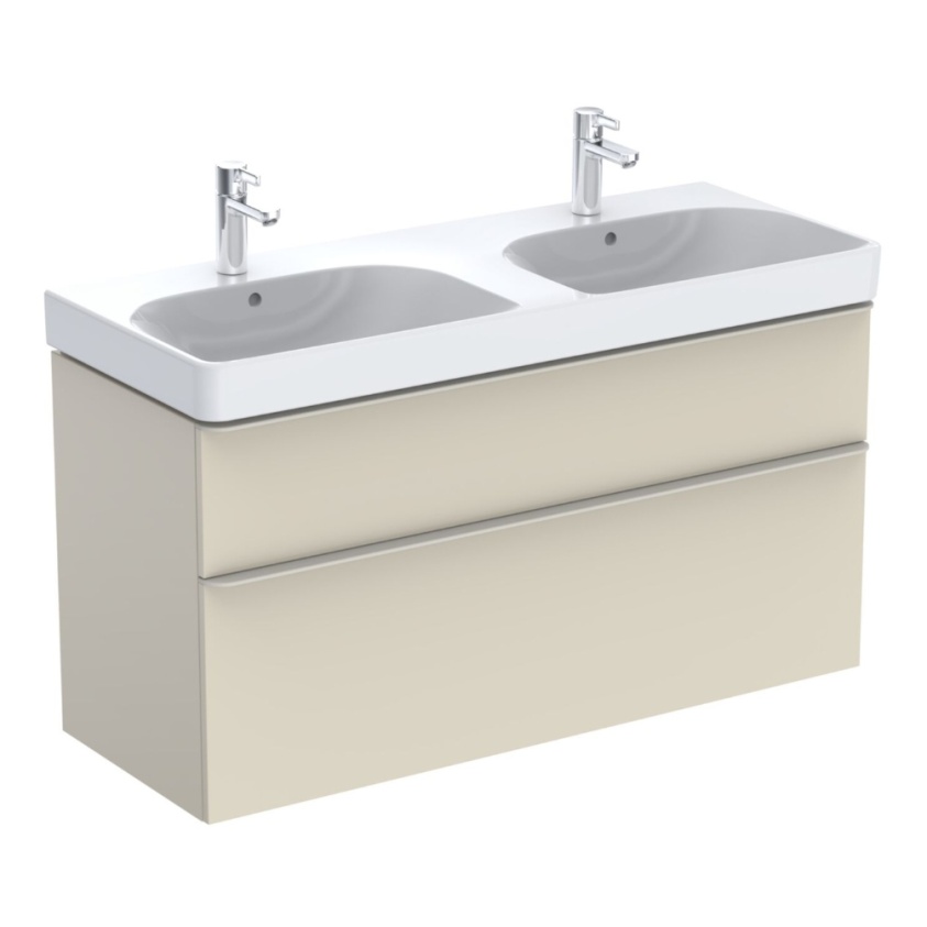 Geberit Smyle Square 1200mm Sand Double Unit & Washbasin | Sanctuary