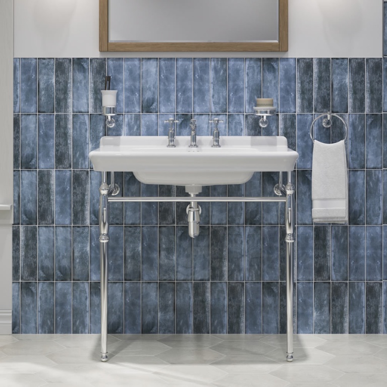 Burlington Guild 850mm Chrome Wash Stand & Basin | Sanctuary Bathrooms